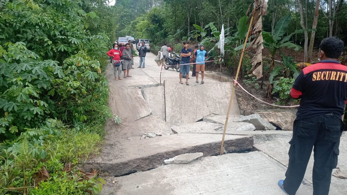 Jalan Marangkayu – Muara Badak Putus, Akses Jalan Dialihkan ke Poros ...
